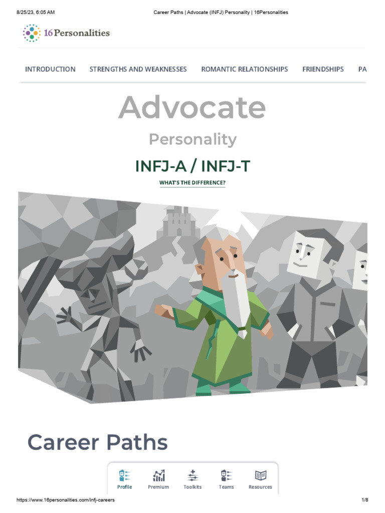 Putra's Personalities Career Paths - Advocate (INFJ) Personality ...