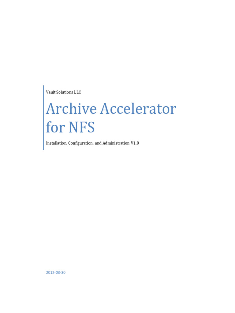 NFS Archiving Administration Guide 1 | PDF | File System | Computer File