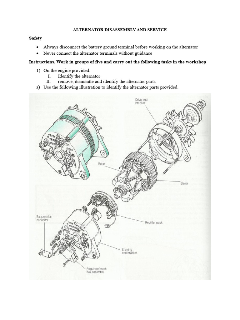 Alternator Disassembly and Service | PDF