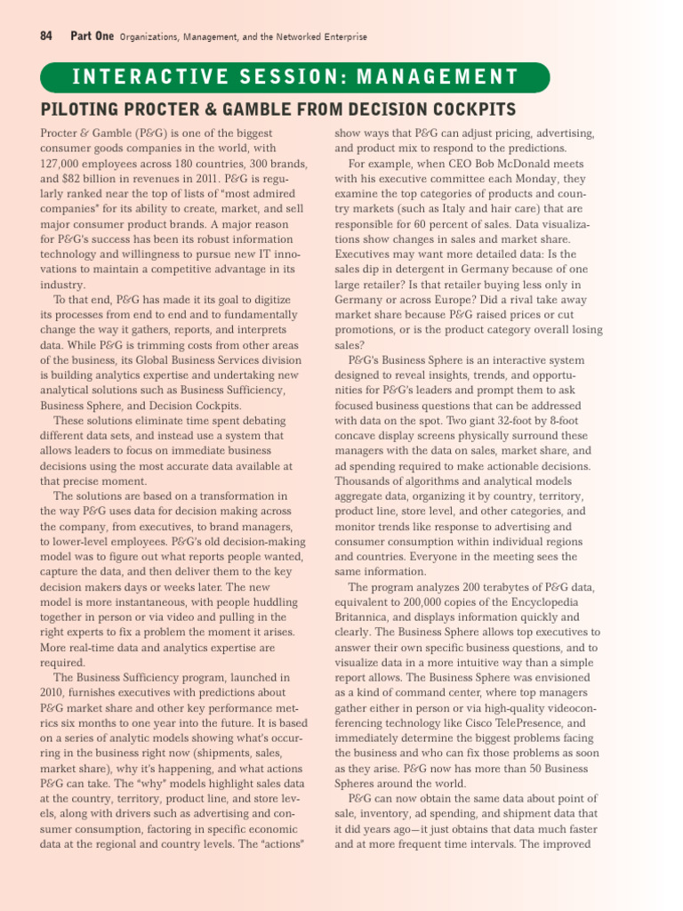 Case P&G | PDF | Supply Chain | Procter & Gamble