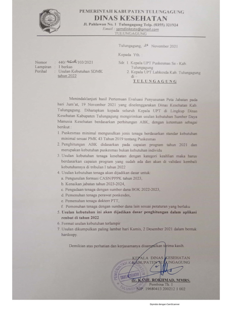 surat usulan ABK th 2022 | PDF