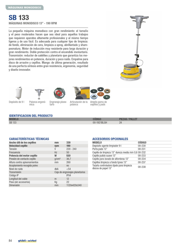SB 133 Es Ficha Tecnica | Descargar gratis PDF | Engranaje