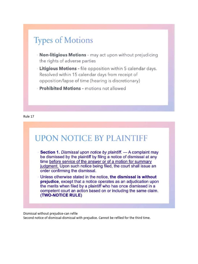 Court Dismissal Rules and Pre-Trial Process | PDF | Law