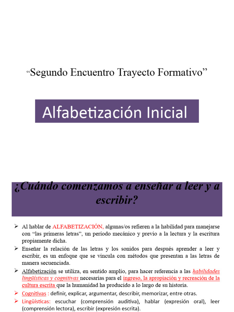 Encuentro Presencial - Alfabetización Inicial | PDF | Literatura | Escritura