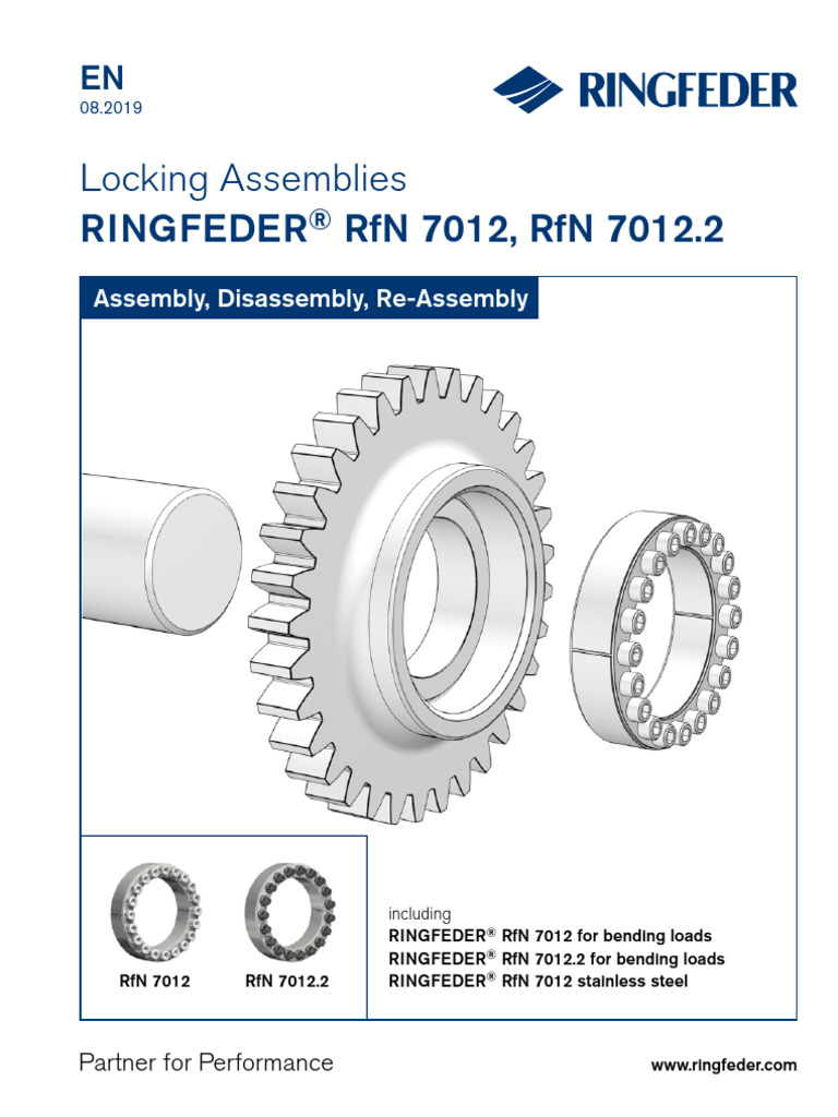Installation and Operations Manual Ringfeder Locking Assemblies RFN ...