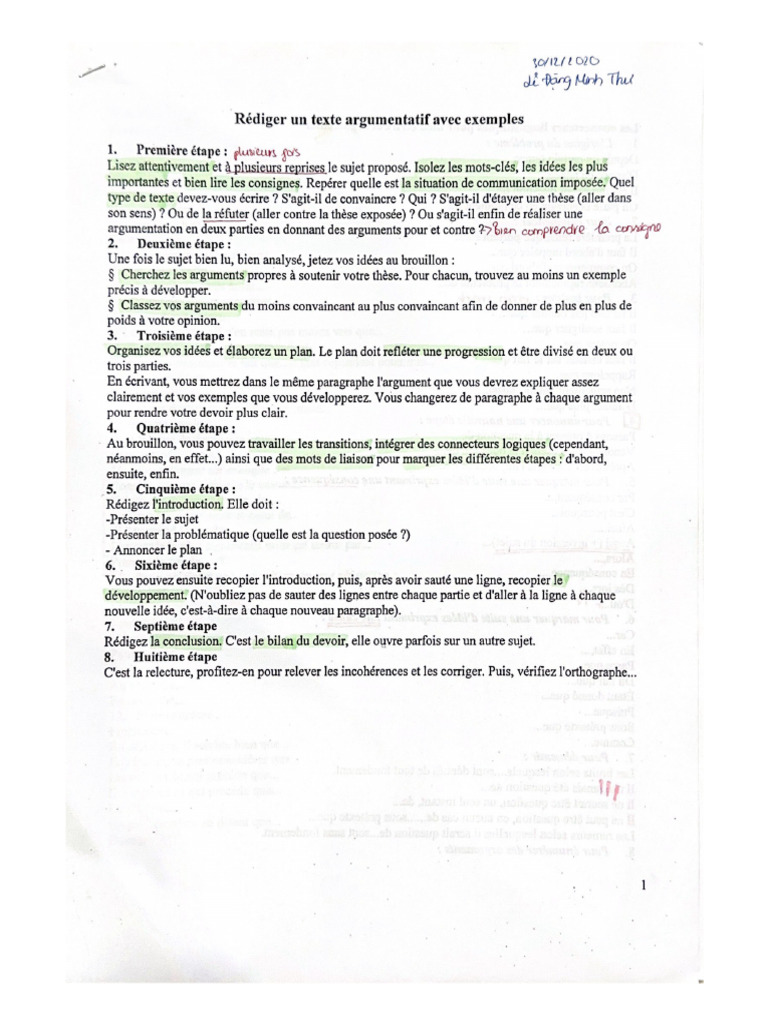 Rédiger Un Texte Argumentatif Avec Exemples | PDF
