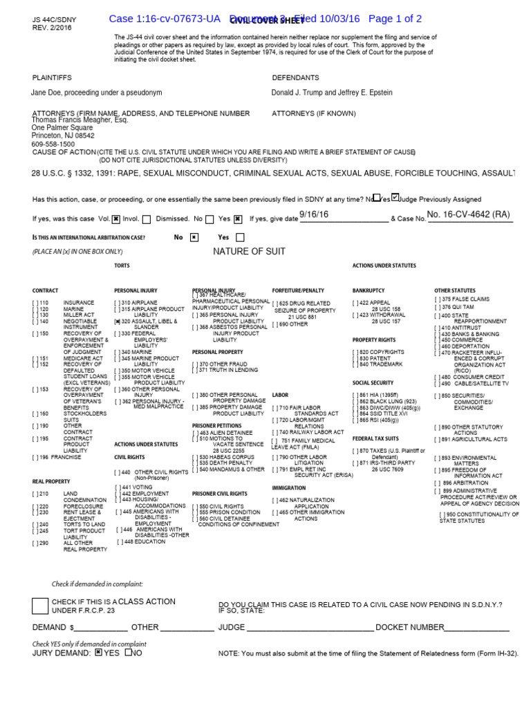 3 Civil Cover Sheet | Download Free PDF | Diversity Jurisdiction | Lawsuit