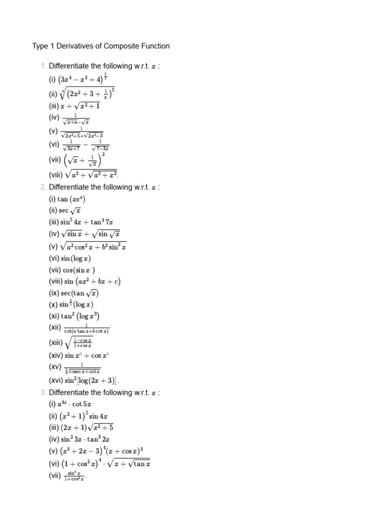 Differentiation | PDF | Logarithm | Derivative