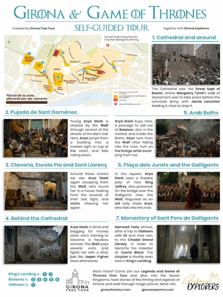 Girona Game of Thrones Self Guided Tour | PDF