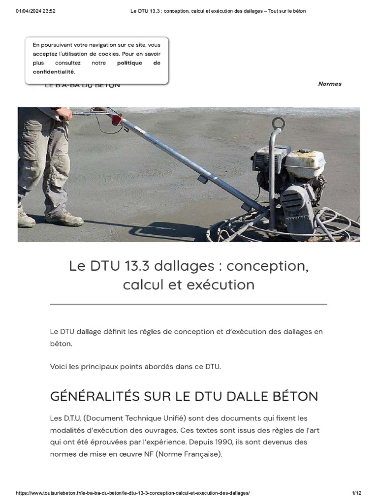 Le DTU 13 New | PDF