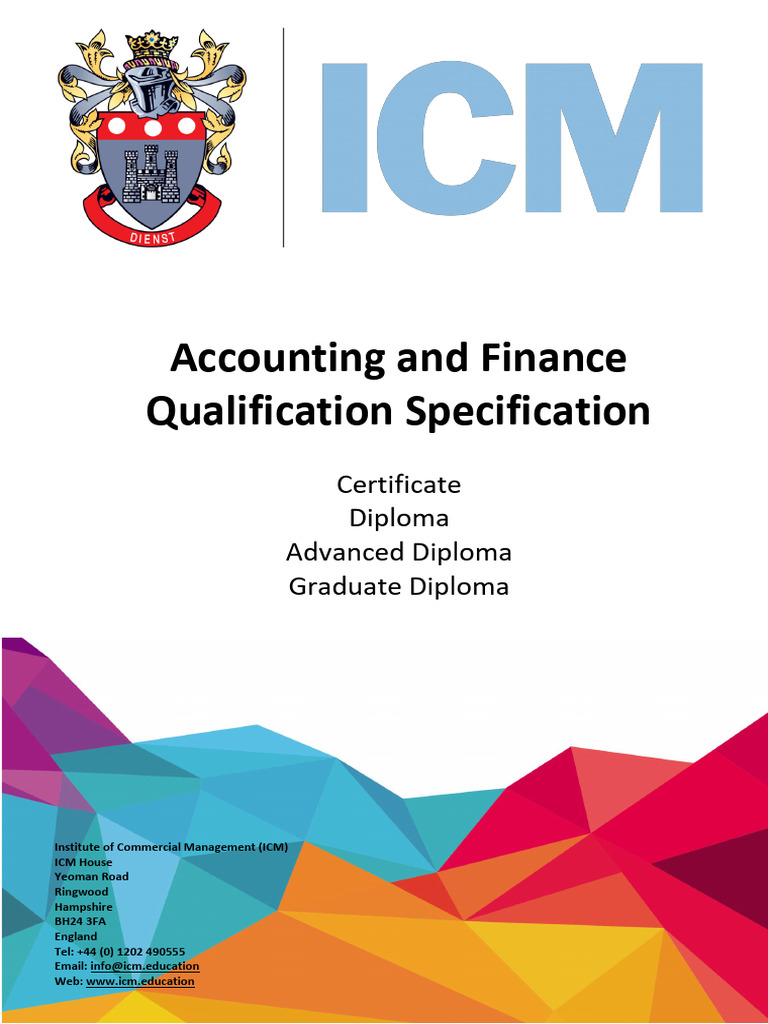 Accounting and Finance Qualification Specification | PDF ...
