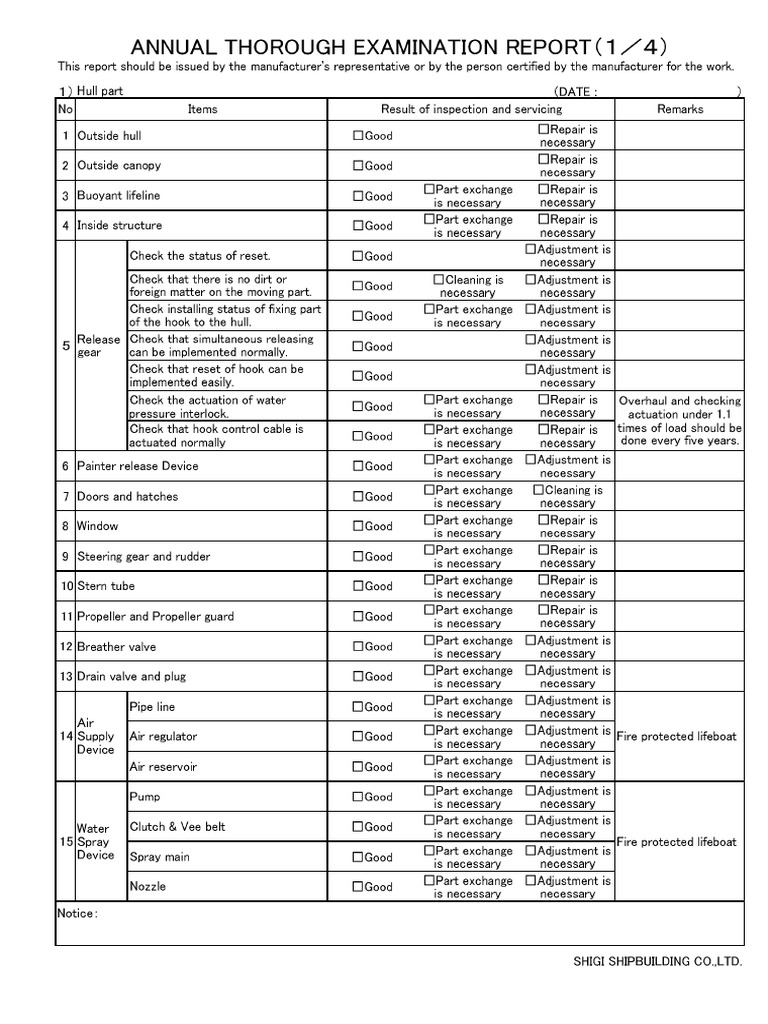 Shigi - Free Fall Type - Check List | PDF