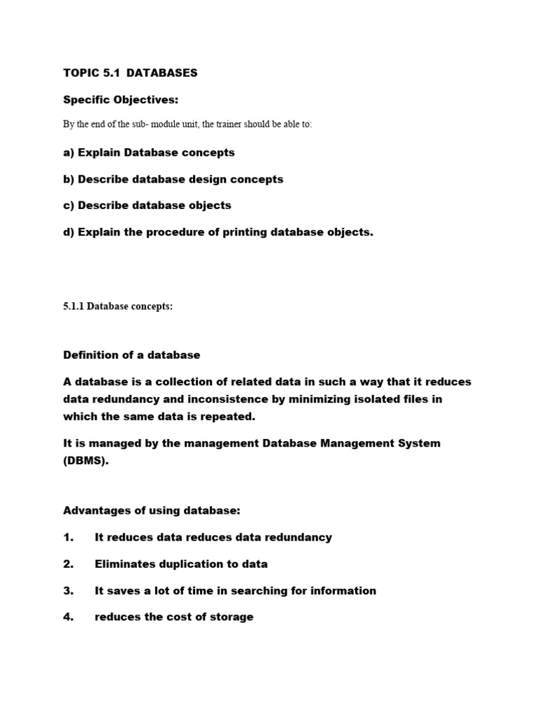 DATABASES | PDF | Databases | Database Design DATABASES | PDF | Databases | Database Design