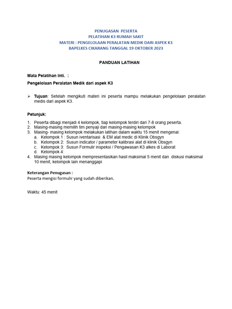 Penugasan Pengelolaan Alkes Kelompok 1 | PDF