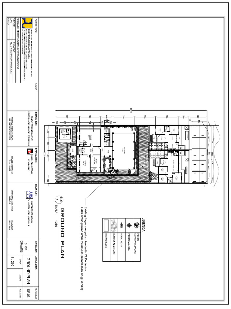 Rencana Ground Plan Kawasan Koramil | PDF