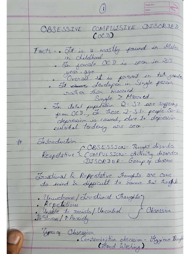 OCD Obsessive Compulsive Disorder | PDF