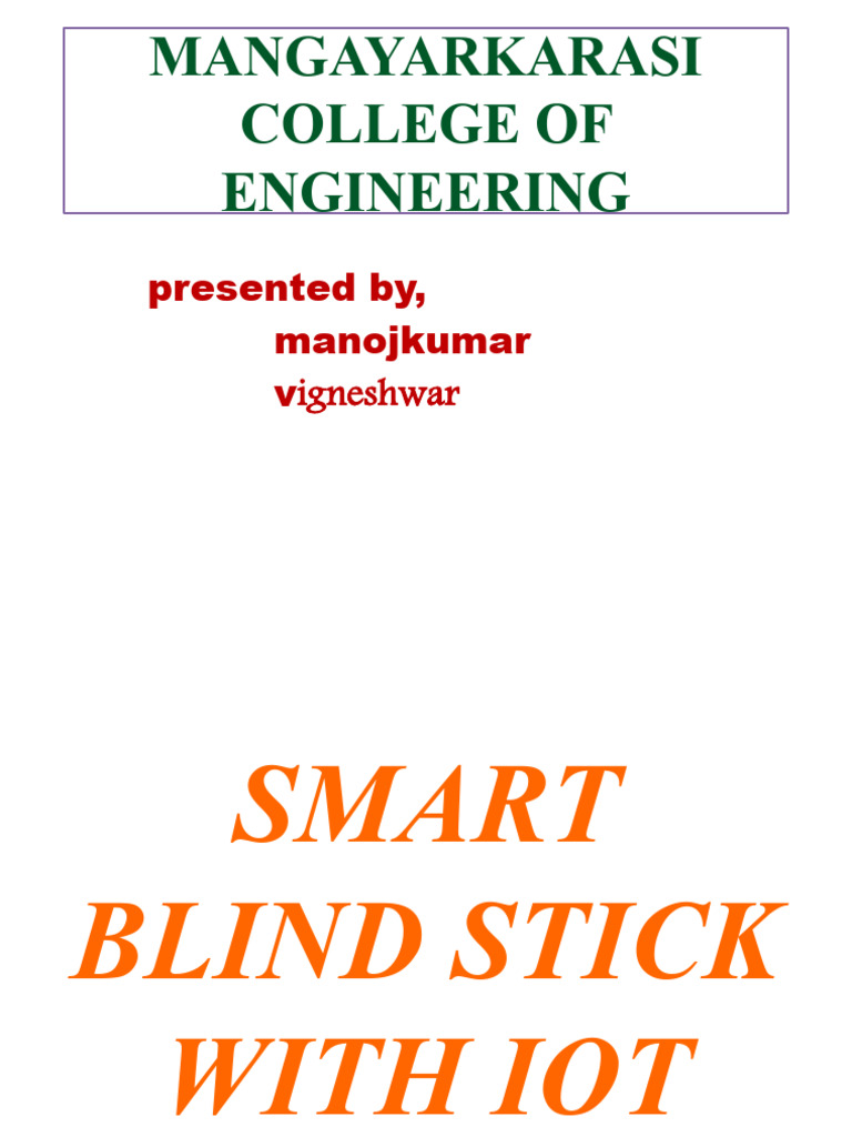 Smart IoT Blind Stick Design Overview | PDF