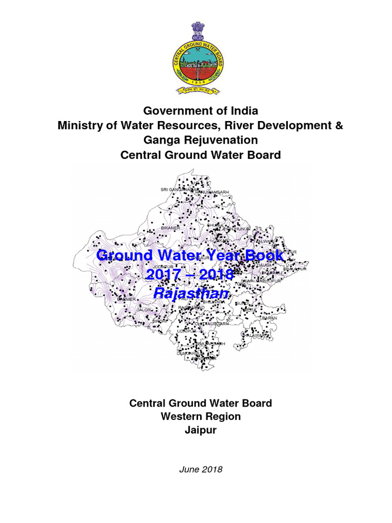 Ground Water Year Book 2017 - 2018: Rajasthan | PDF | Rain | Rock (Geology)