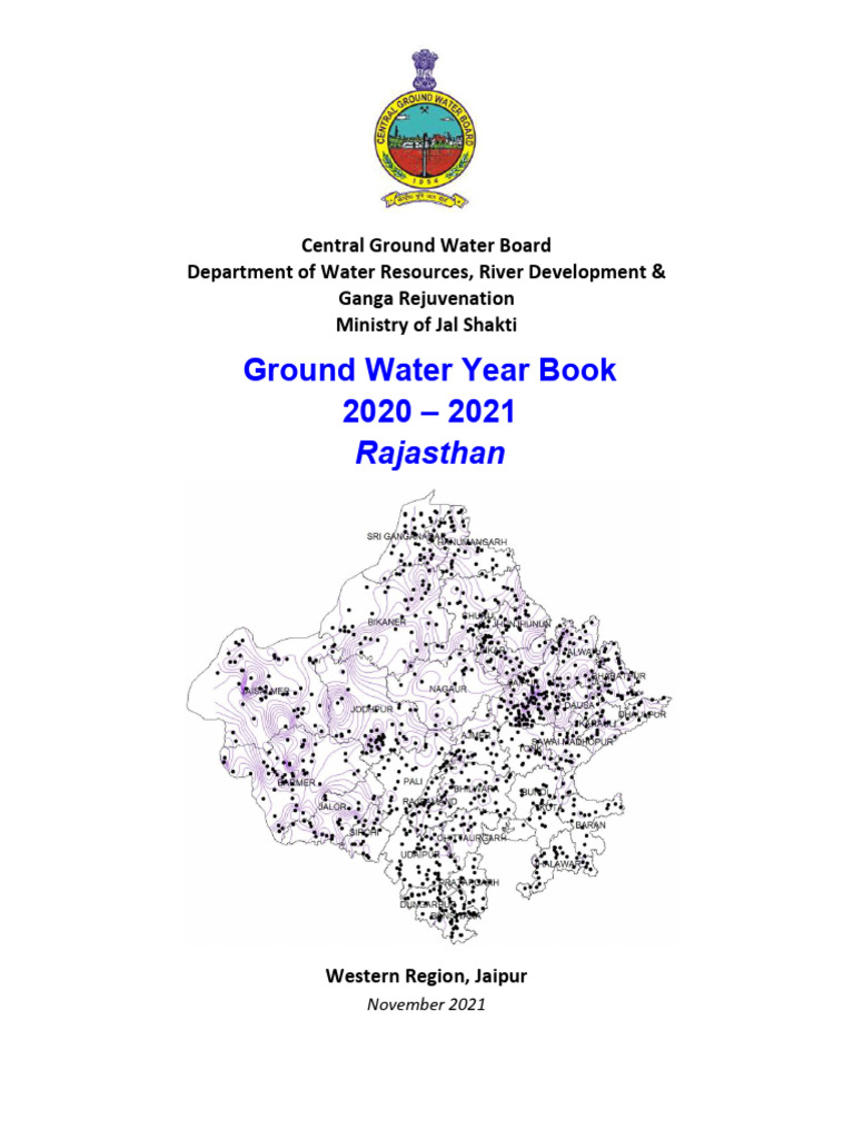 Ground Water Year Book 2020 - 2021 Rajasthan | PDF | Rock (Geology ...