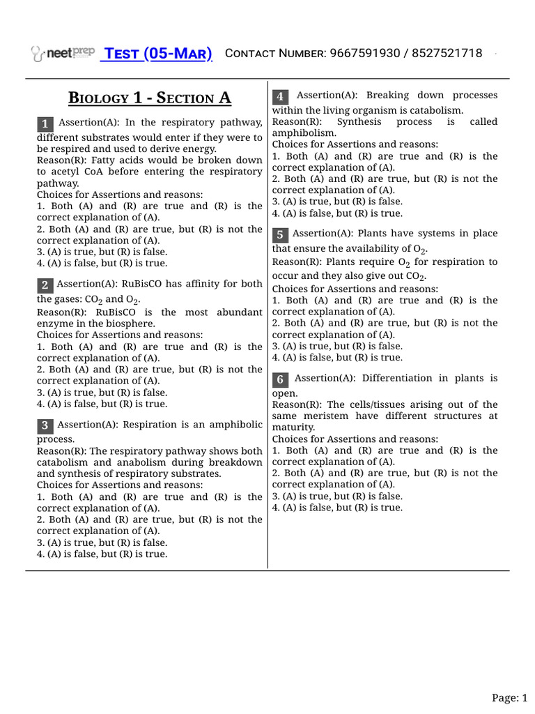 05 March 100 MCQ Test High Yield Test Series | PDF | Retina | Eye