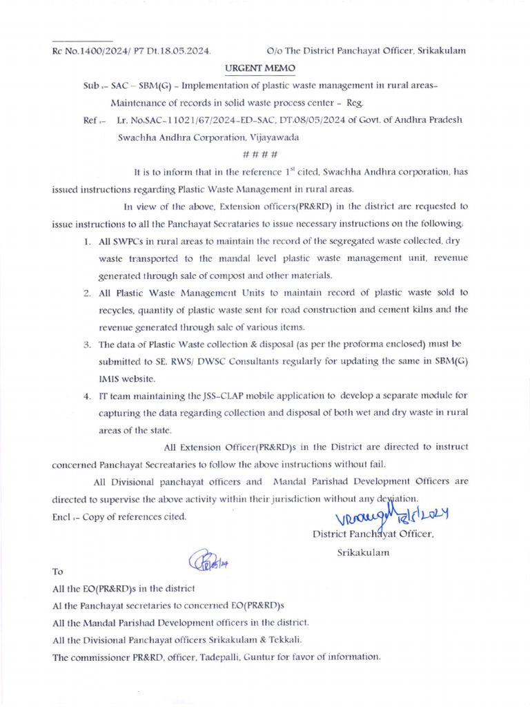 Plastic Waste Management Guidelines for Rural Areas | PDF | Science ...