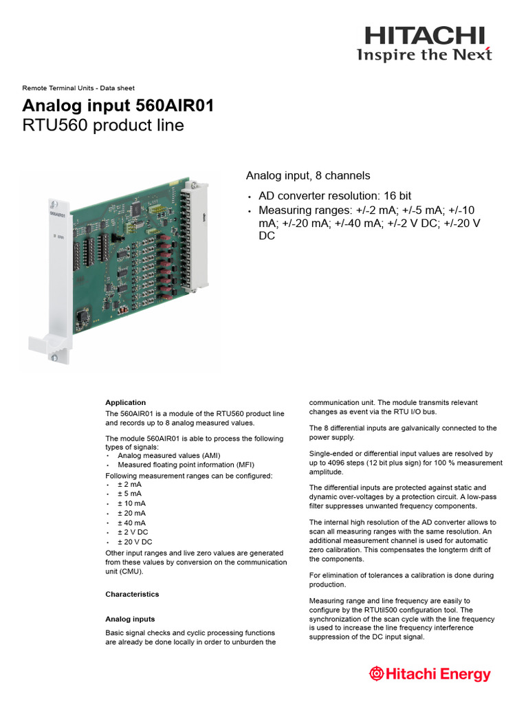 Rtu560 Air01 | PDF | Power Supply | Electronic Engineering