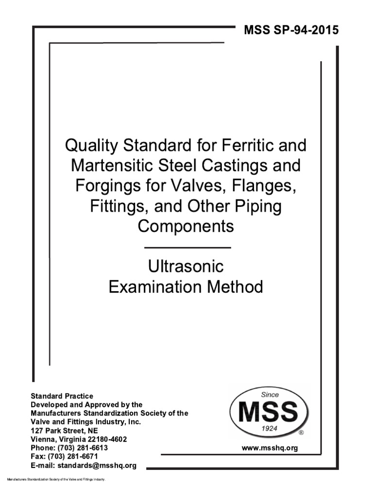 MSS SP-94-2015 | Download Free PDF | Nondestructive Testing | Decibel