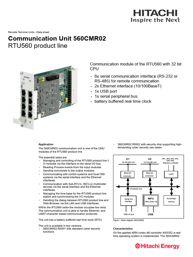 Rtu560 CMR02 | PDF | Usb | Input/Output