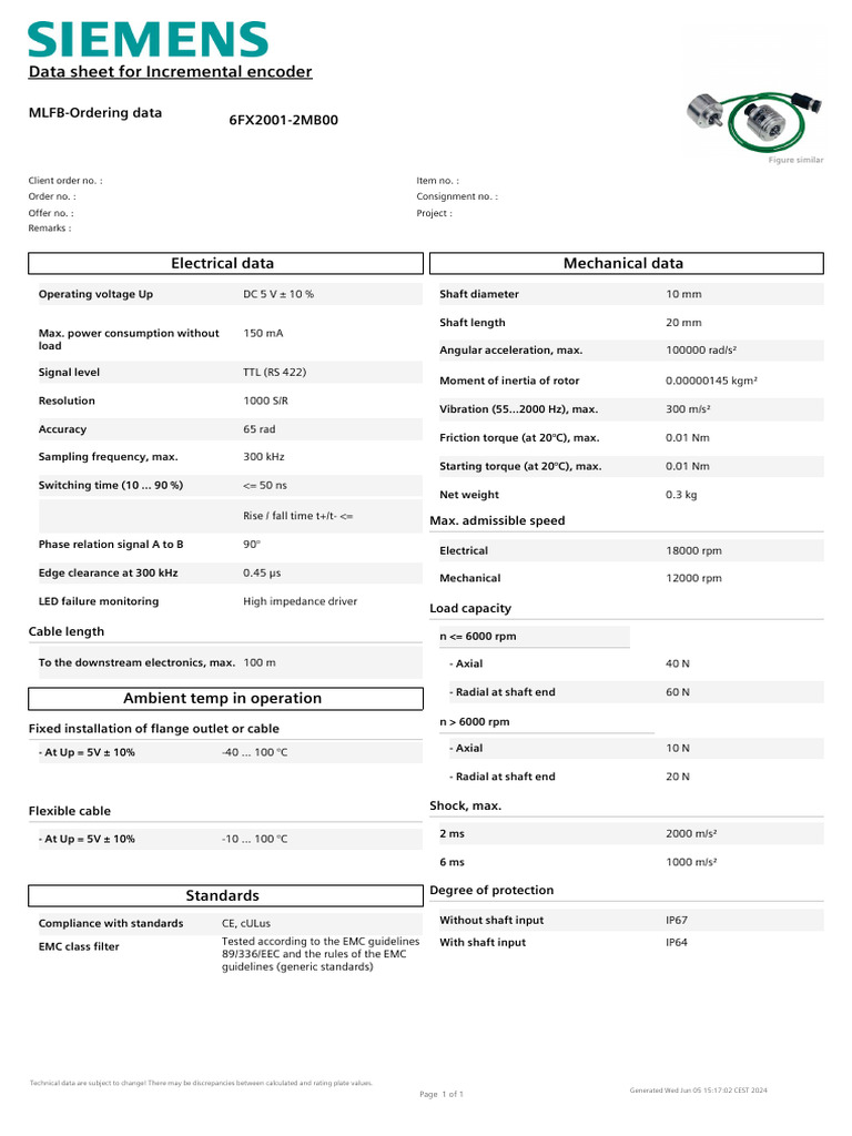 6FX2001 2MB00 Datasheet en 2 | PDF | Electrical Engineering | Electricity