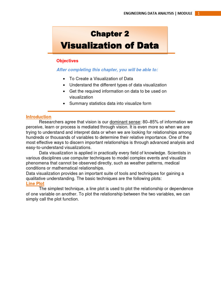 Chapter 2 Visualization of Data | Download Free PDF | Mean | Statistics