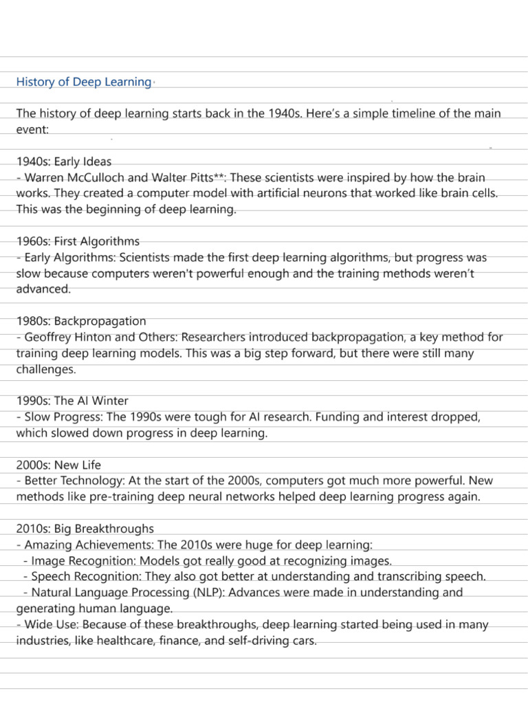 Deep Learning Important Questions and Answer | PDF