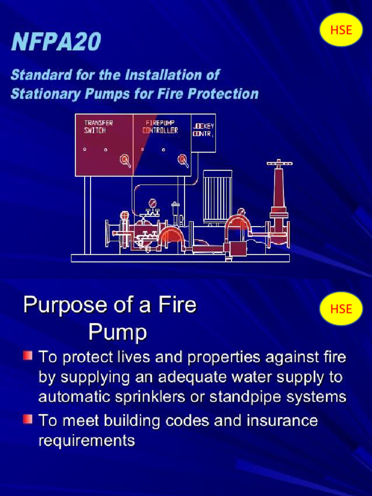 Nfpa 20 | PDF | Pump | Fire Sprinkler System