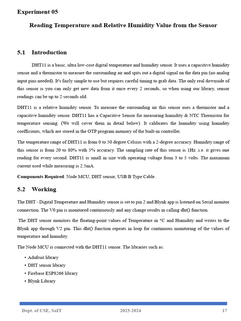 5 Reading Temperature and Relative Humidity | PDF | Sensor | Capacitor