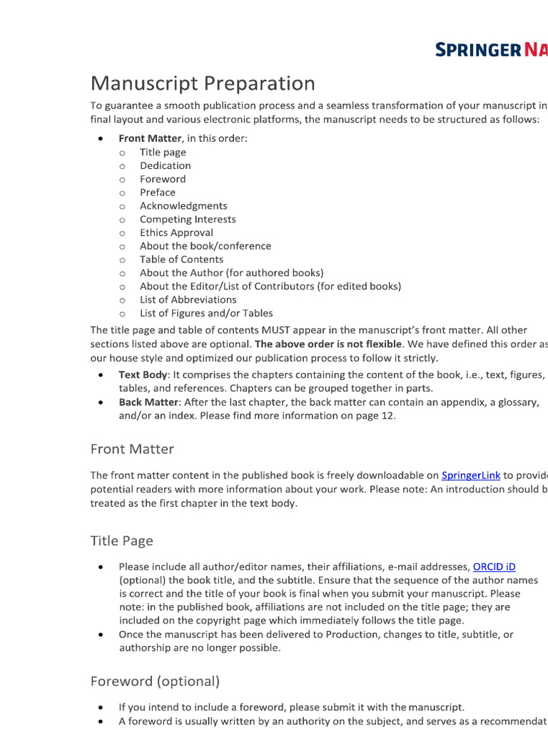 Manuscript Preparation Guidelines | PDF