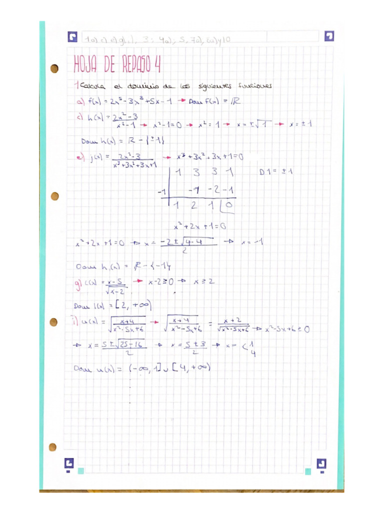 Hoja Ejercicios 4 | PDF