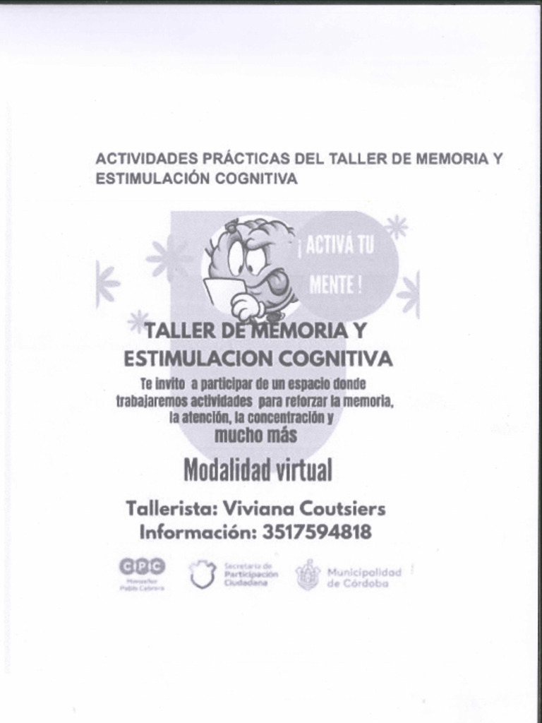 Actv. Practicas para La Memoria | PDF