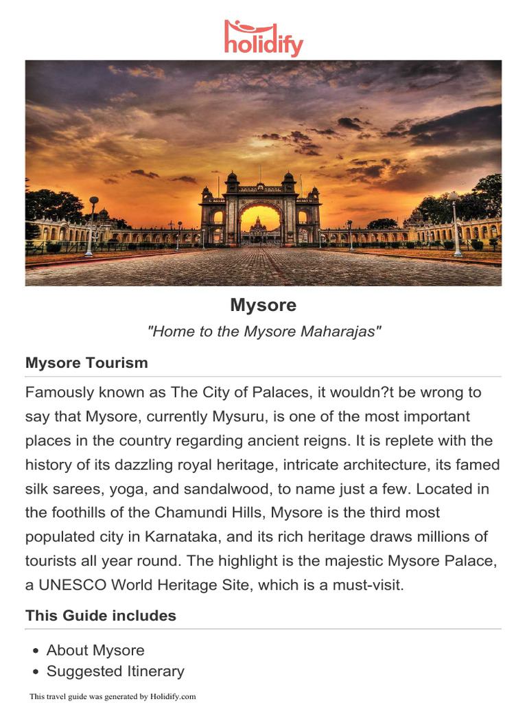 Mysore | PDF | Zoo