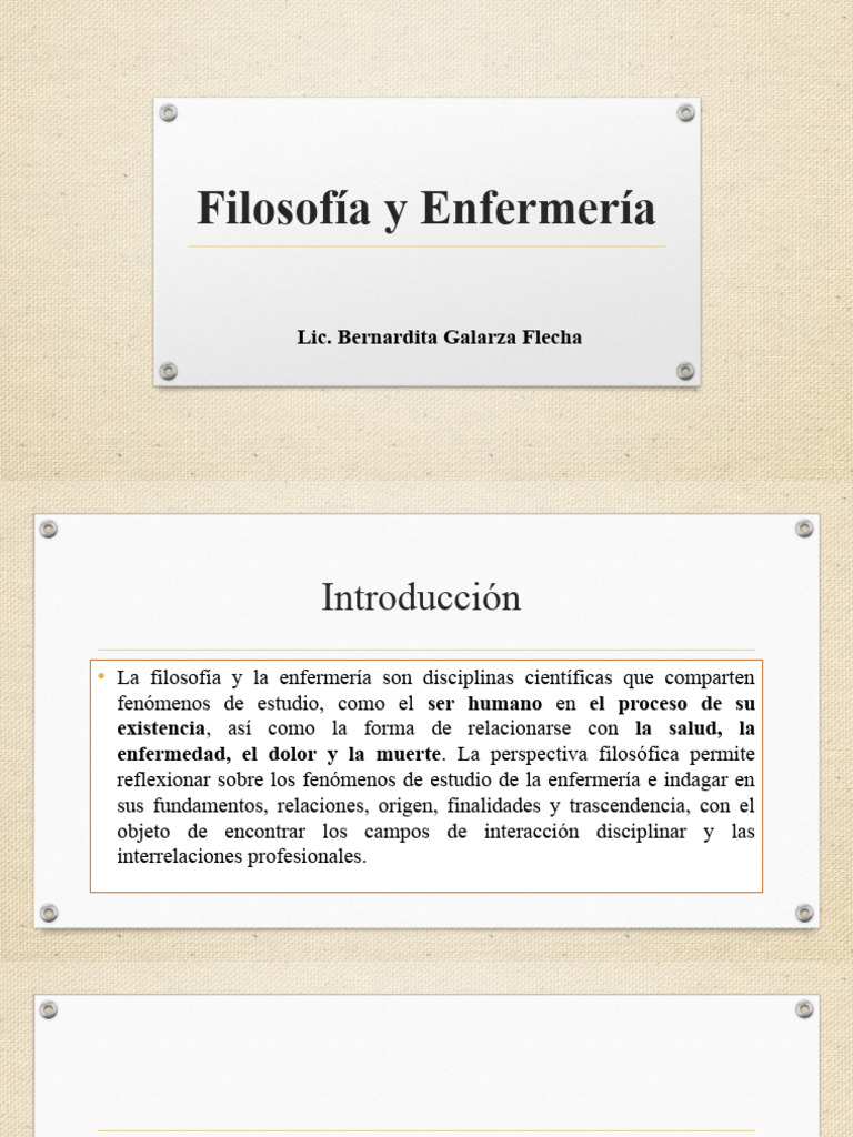 Filosofía y Enfermería | PDF | Enfermería | Conocimiento