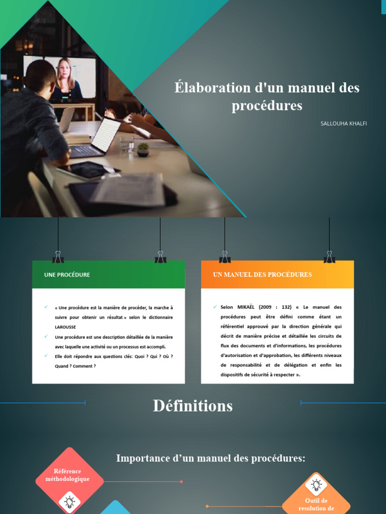 Élaboration d'un manuel de procédures | PDF | Application | Informatique
