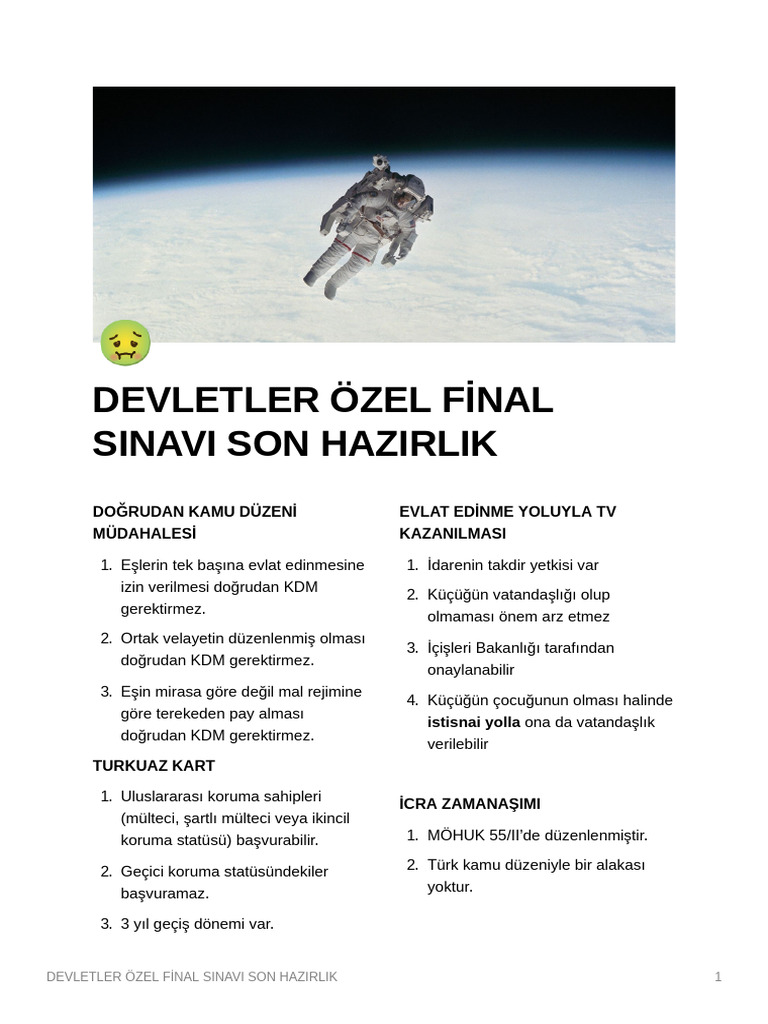 MÖHUK Sınava Dair Hap Bilgiler | PDF