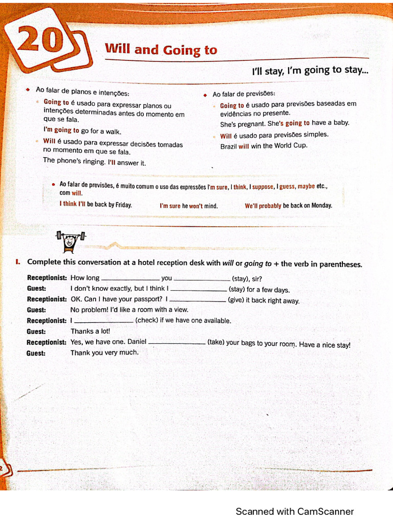 20 - Will and Going To | PDF