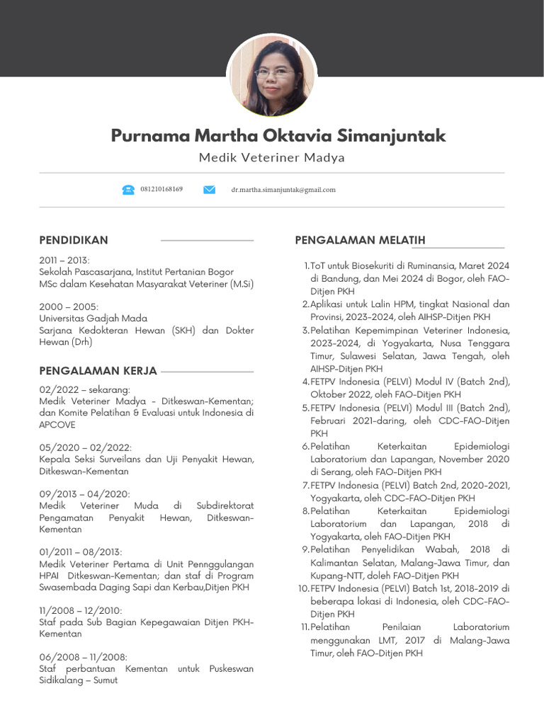 Purnama Martha - Curriculum Vitae | PDF