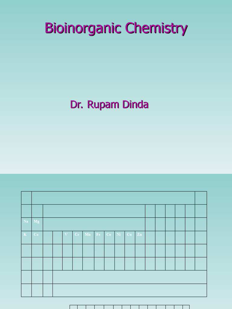 Bio Inorg | PDF | Hemoglobin | Iron