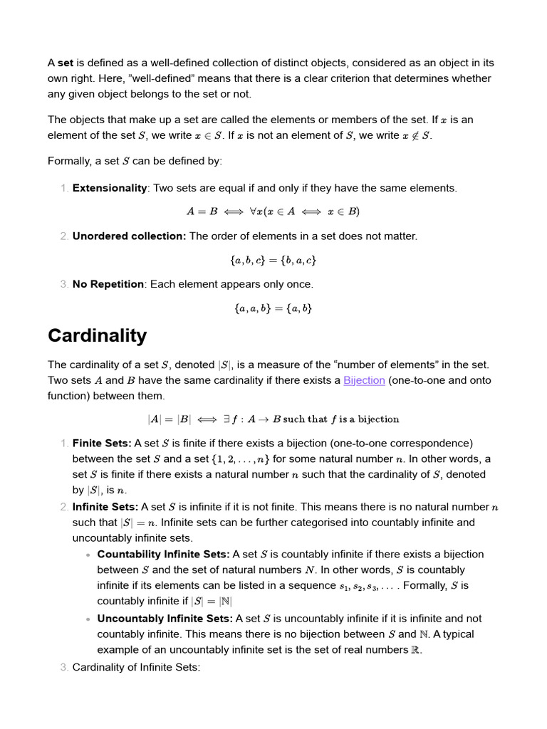 Set Theory | PDF | Set (Mathematics) | Mathematics