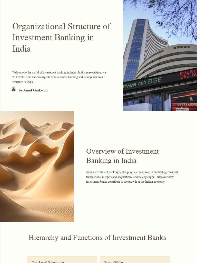 Organizational Structure Of Investment Banking In India Pdf