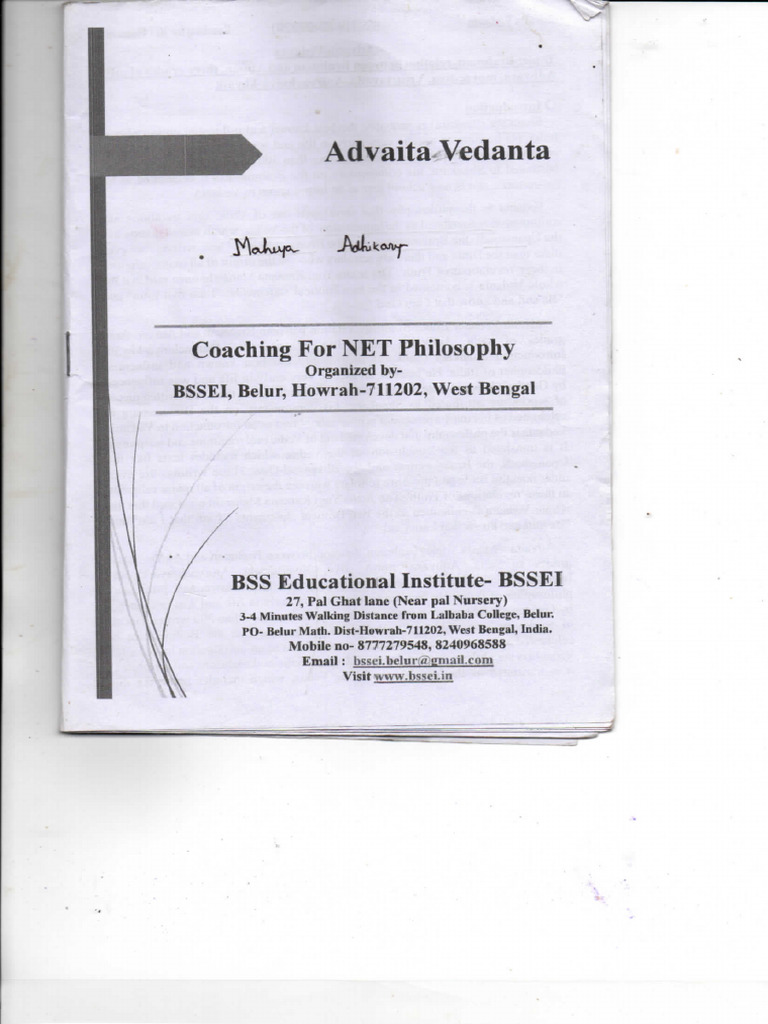 Advaita Vedanta | PDF
