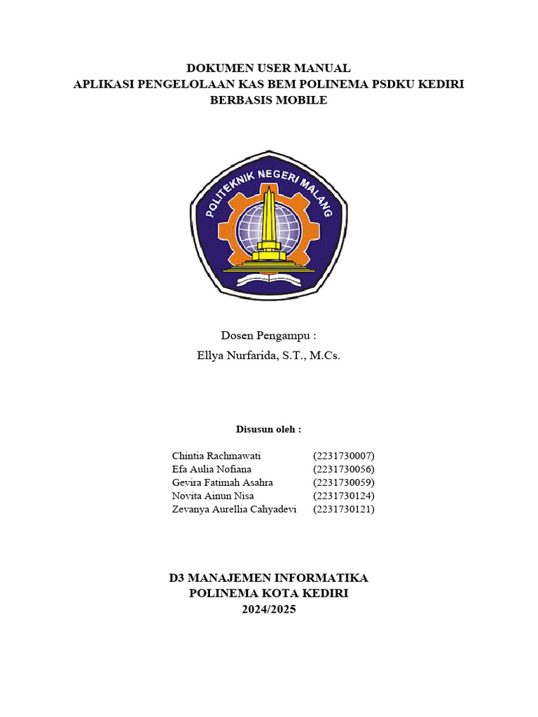 Kelompok 2 - Dokumen User Manual. | PDF