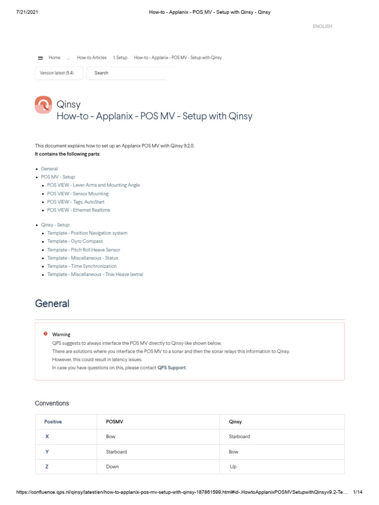 How-to - Applanix - POS MV - Setup with Qinsy - Qinsy | PDF | Port ...
