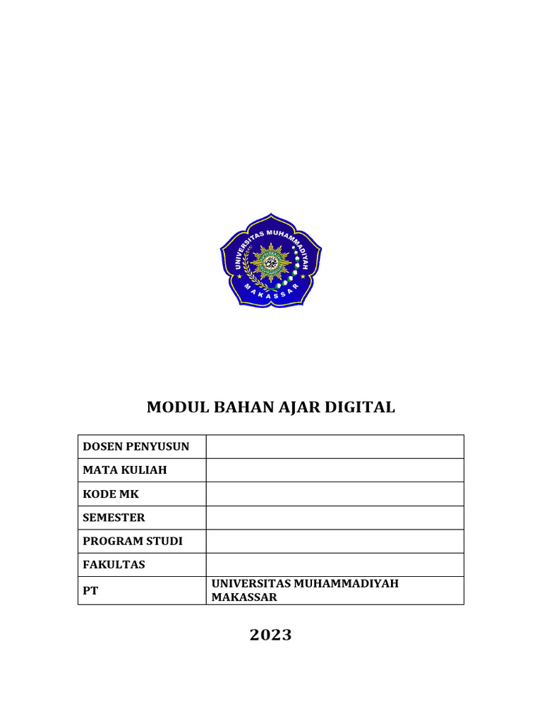 2 Template Modul Bahan Ajar Digital | PDF
