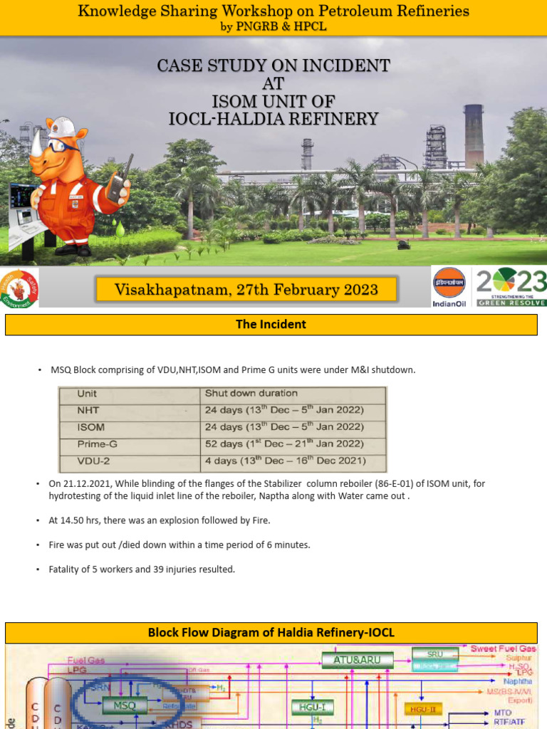 Case Study On Incident AT Isom Unit of Iocl-Haldia Refinery: by PNGRB ...